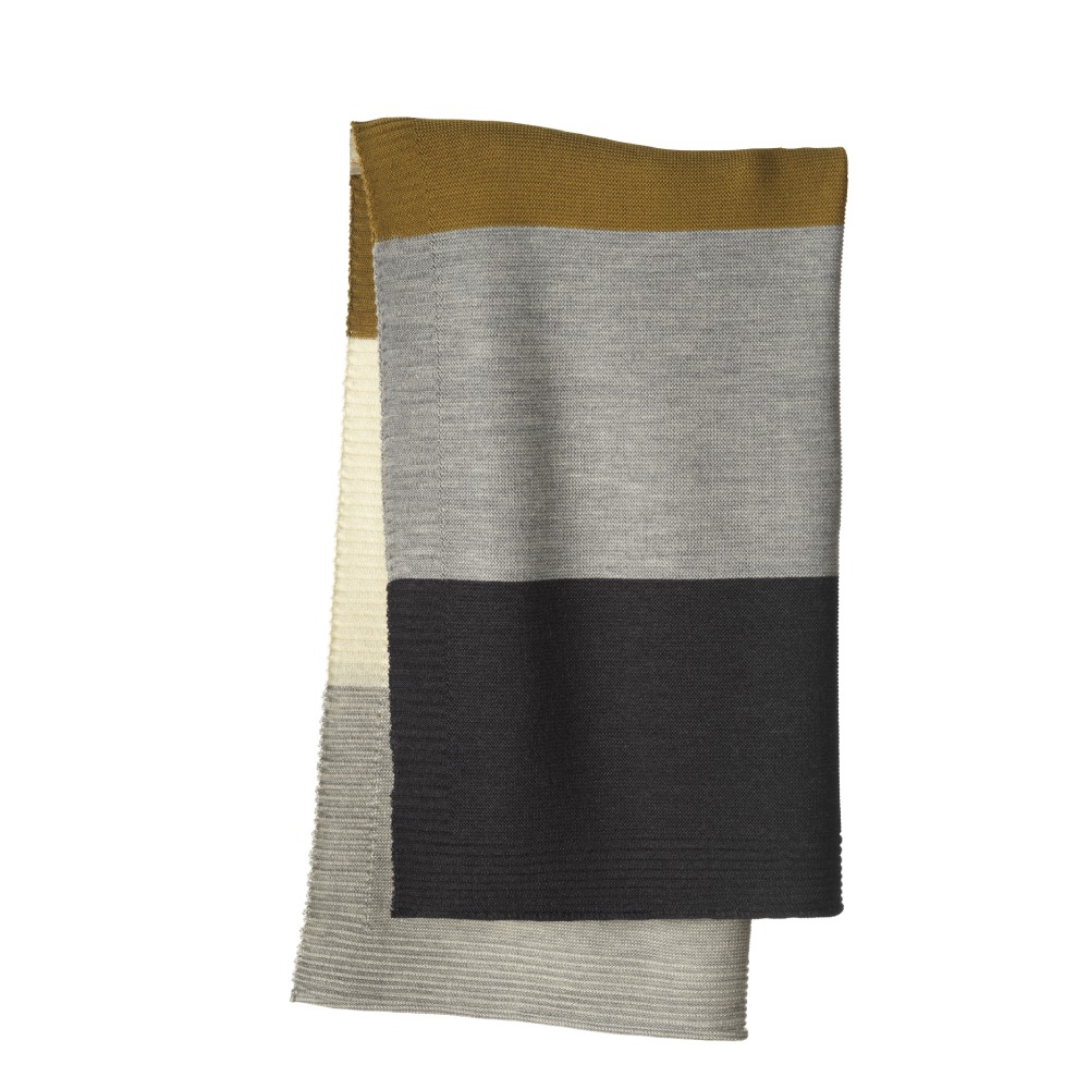 Knitted Multi Coloured Baby Blanket in Organic Merino Wool [5113] - £52 ...