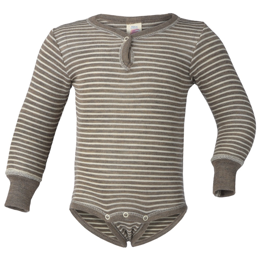 Organic Wool/Silk Long-Sleeved Baby Body With Front Popper [729530] - £ ...
