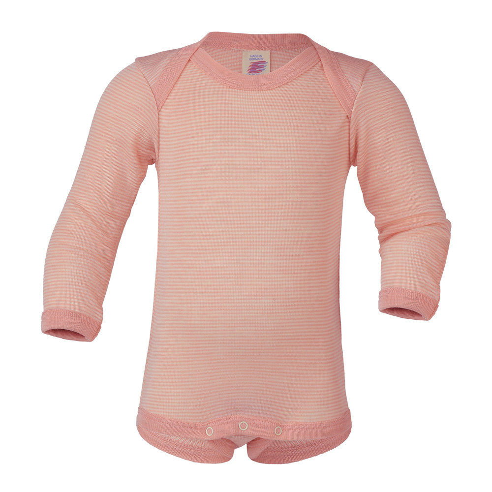 Silk & Wool Blend Baby-body, Long-sleeved - £23.90