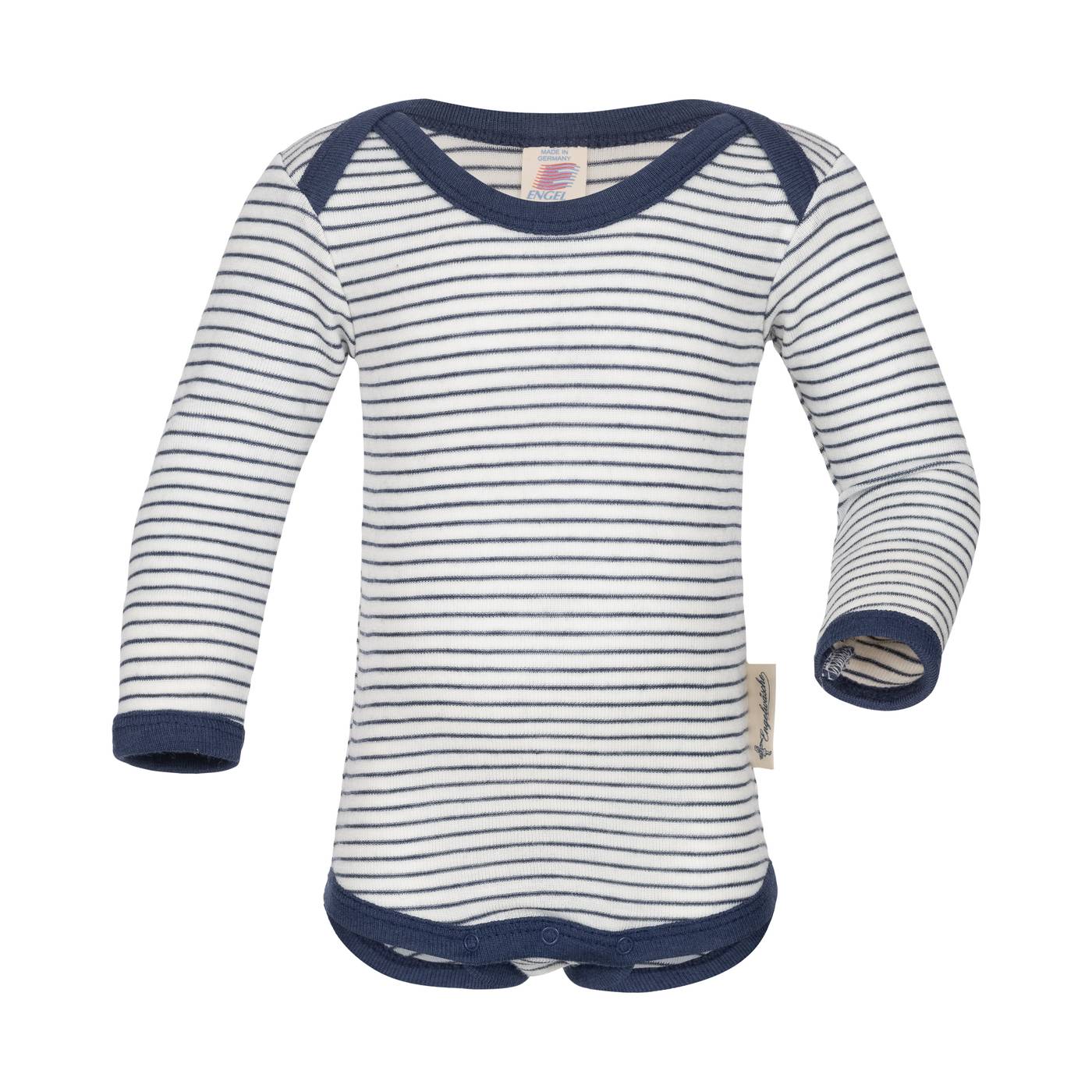 Silk & Wool Blend Baby-body, Long-sleeved - £23.90