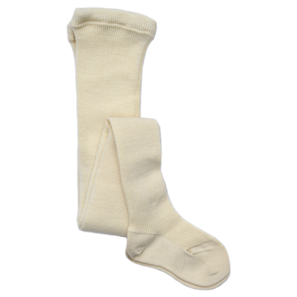 Ribbed Tights in Pure Organic Wool | Toddler and Children's fine-rib ...