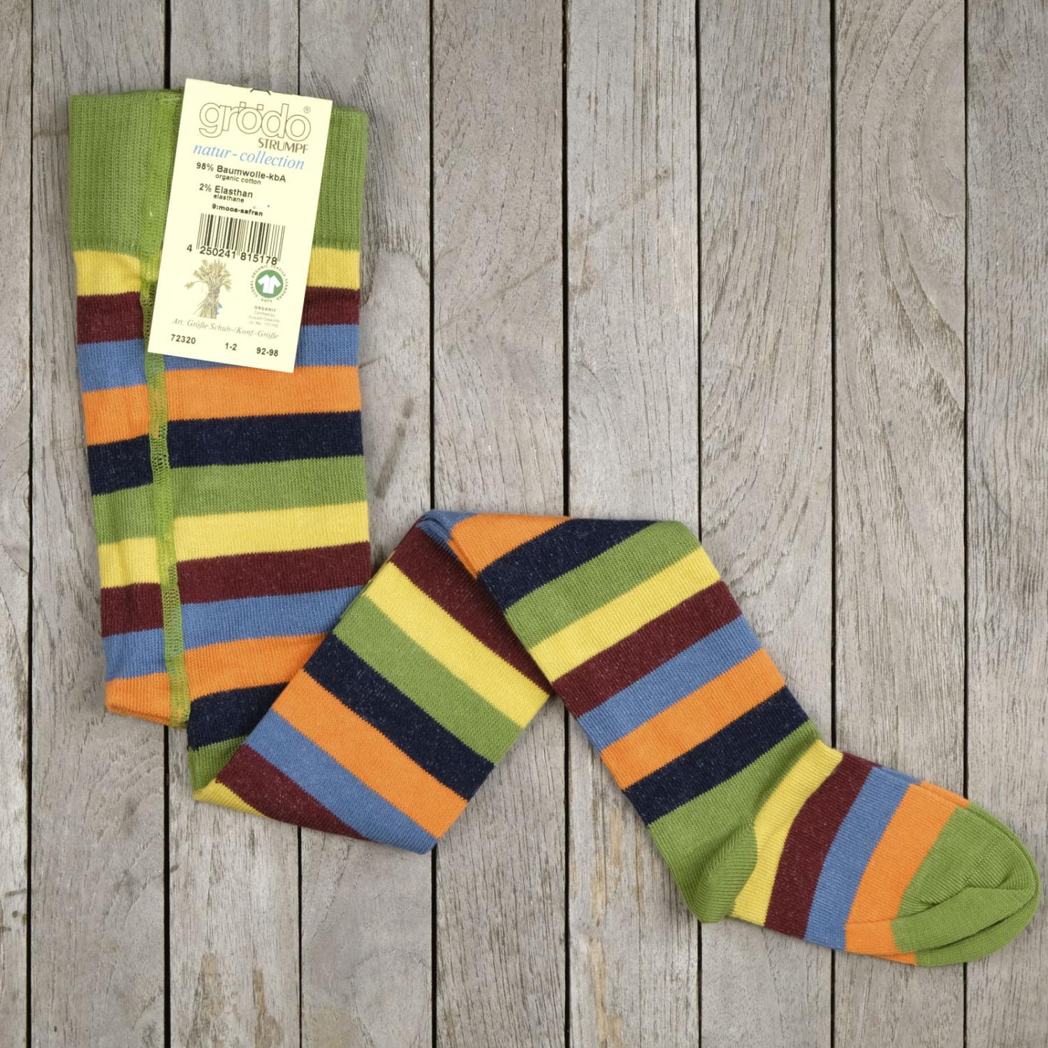 Colourful Striped Tights for Children in Organic Cotton [72320] - £14. ...