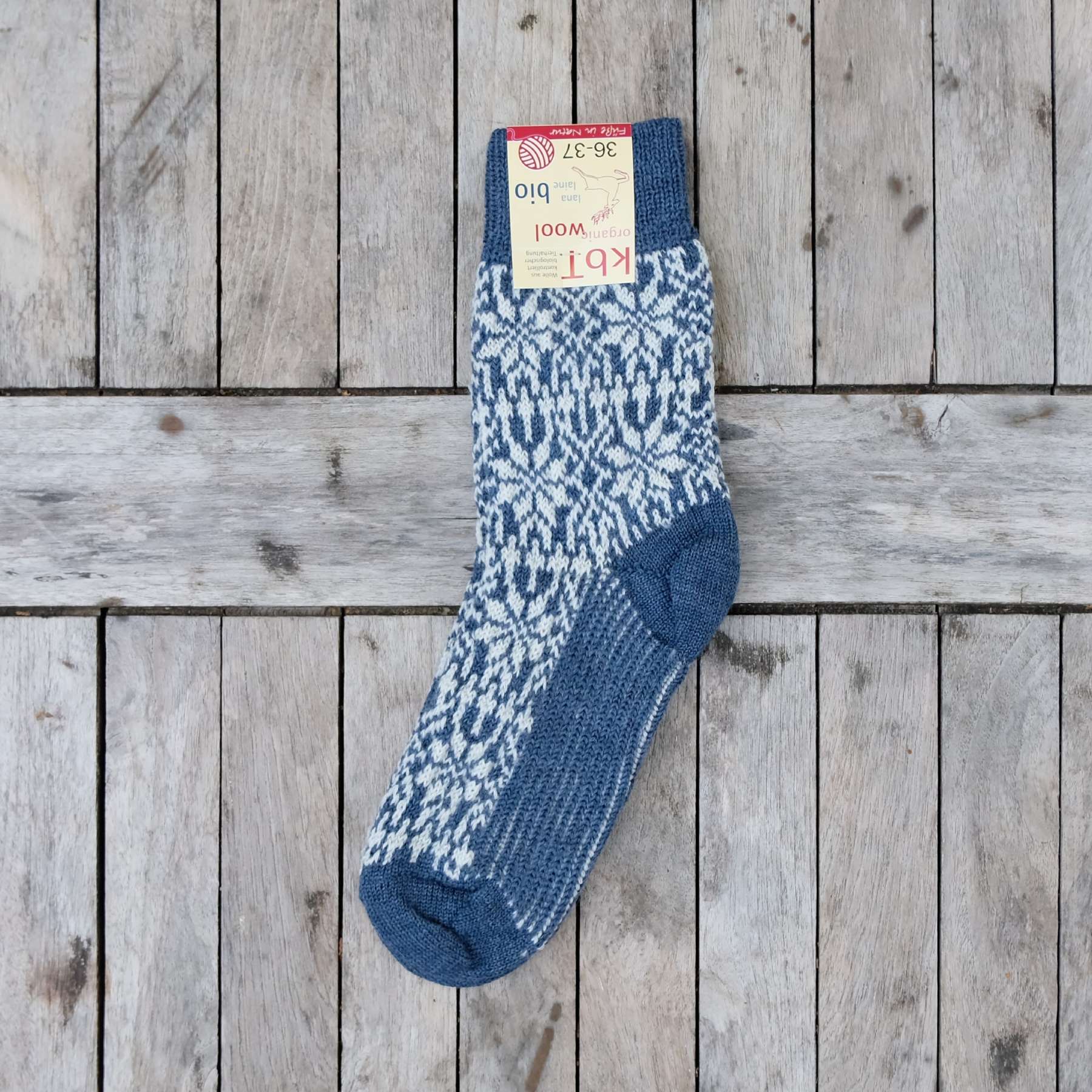 Starry Fair-Isle Socks in Thick Organic Wool | Fair-Isle Sock in Thick ...