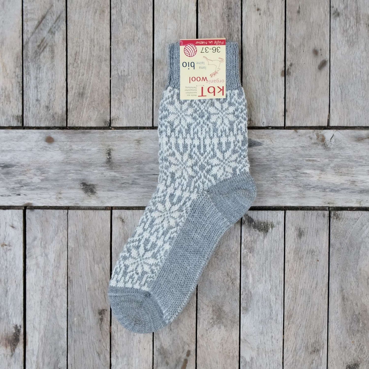 Starry Fair-Isle Socks in Thick Organic Wool | Fair-Isle Sock in Thick ...
