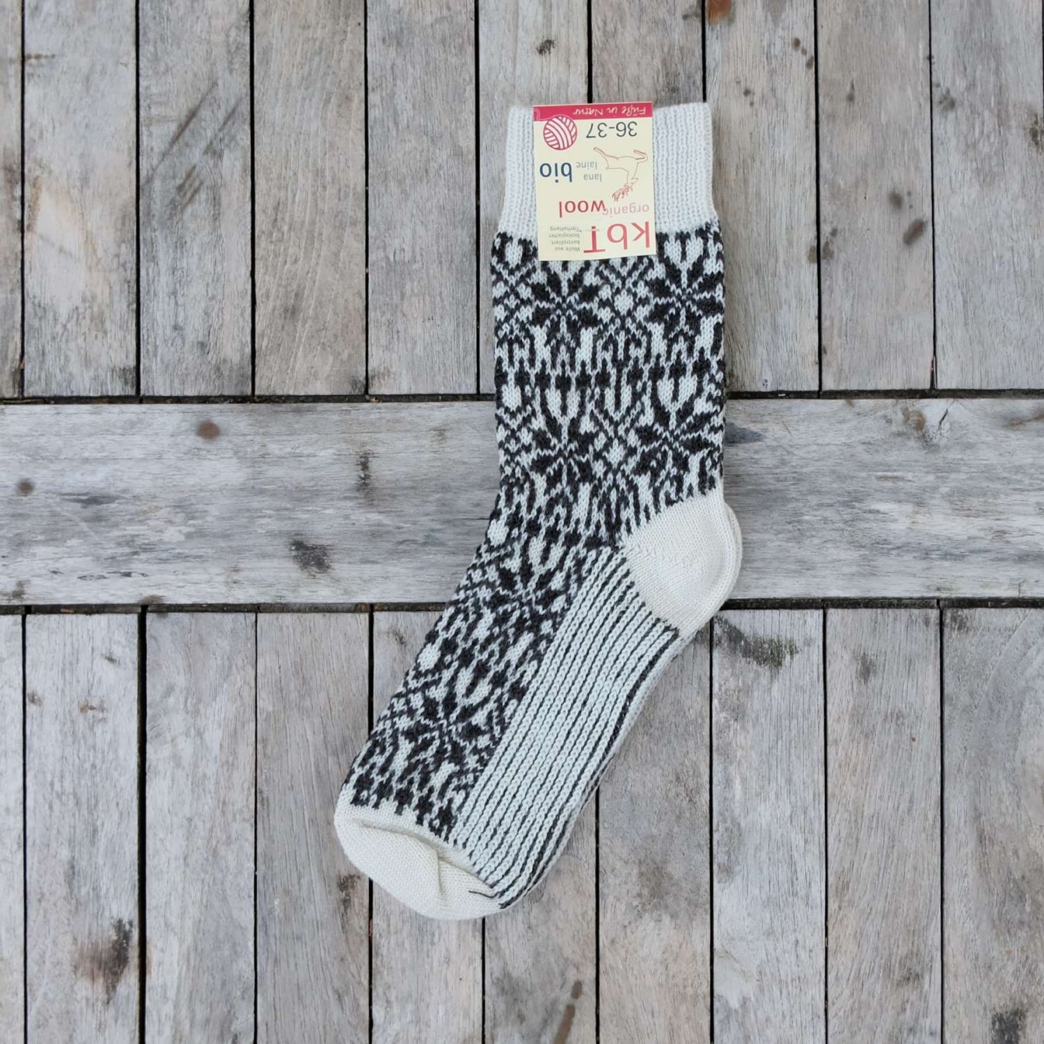 Starry Fair-Isle Socks in Thick Organic Wool | Fair-Isle Sock in Thick ...