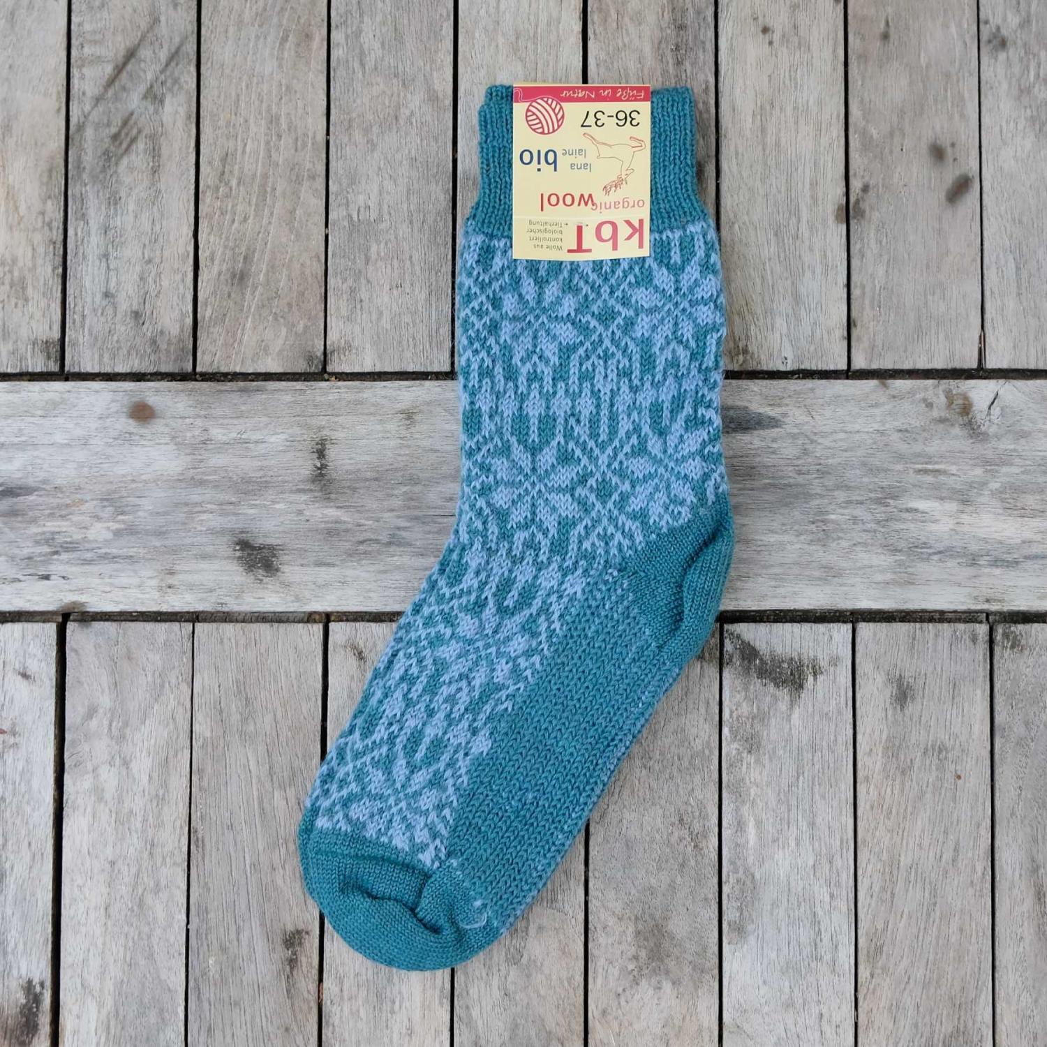 Starry Fair-Isle Socks in Thick Organic Wool | Fair-Isle Sock in Thick ...