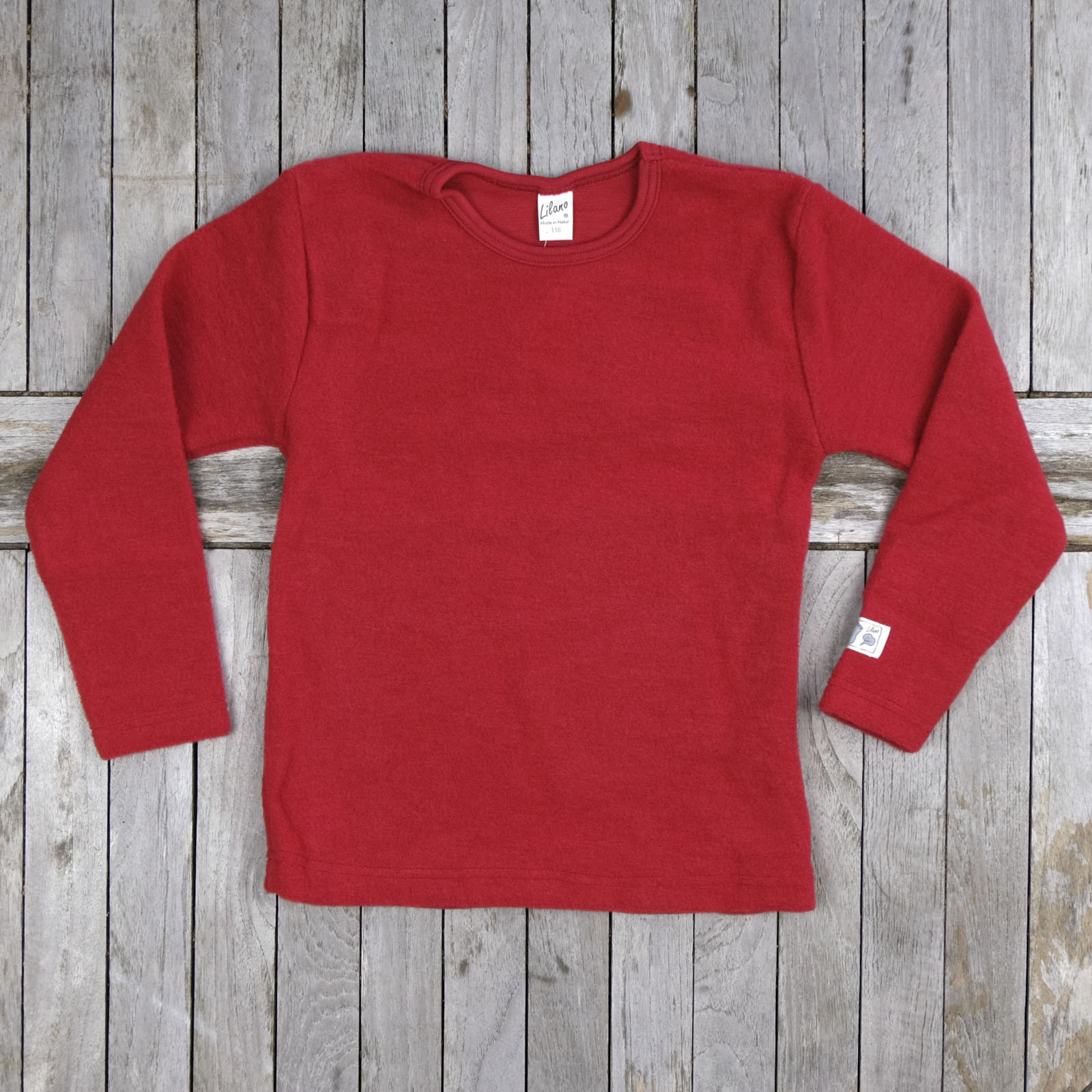 Children's Long-Sleeved 100% Organic Brushed Wool Jumper [250936] - £27 ...