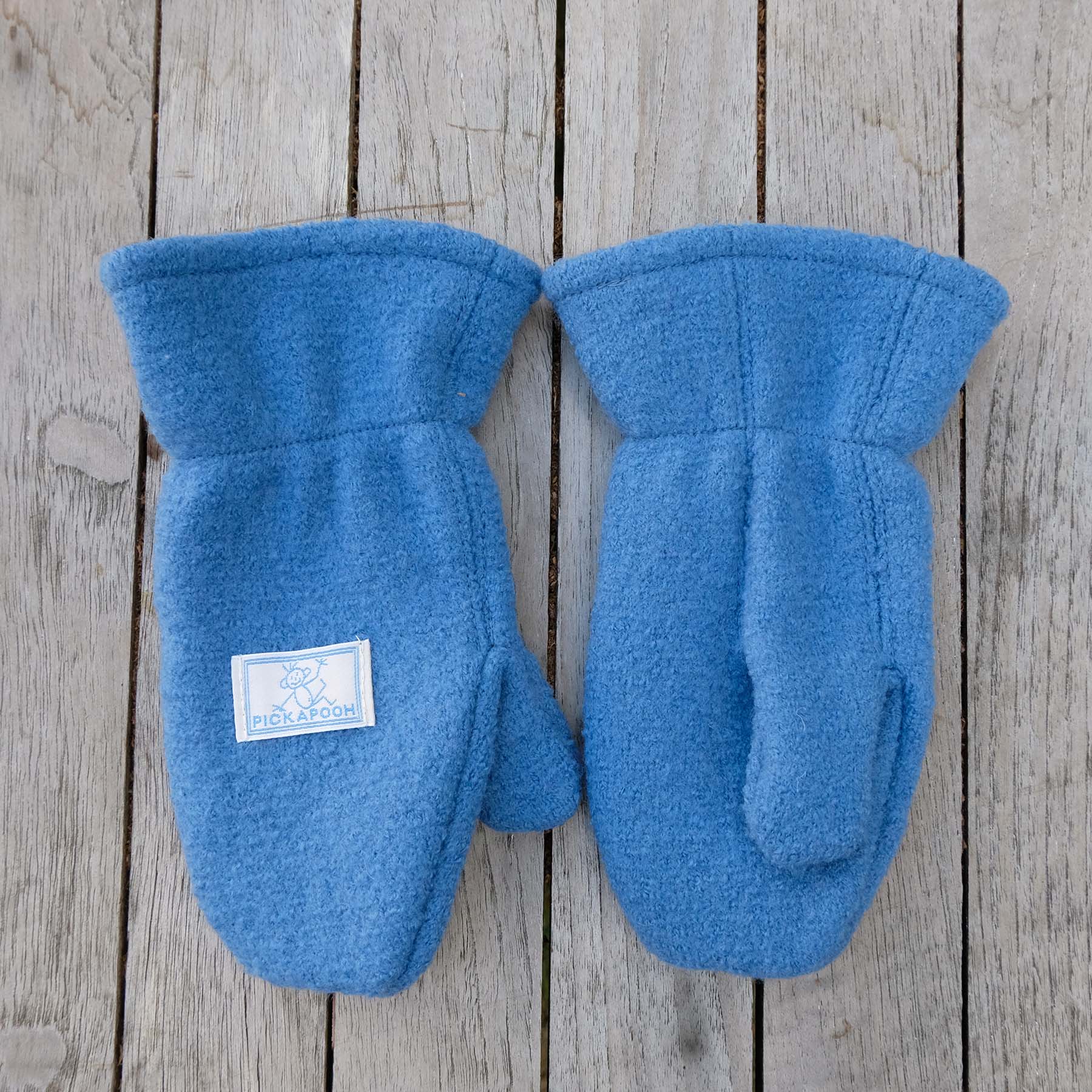 Mittens with Elasticated Cuffs in Organic Boiled Merino Wool [Faustel ...